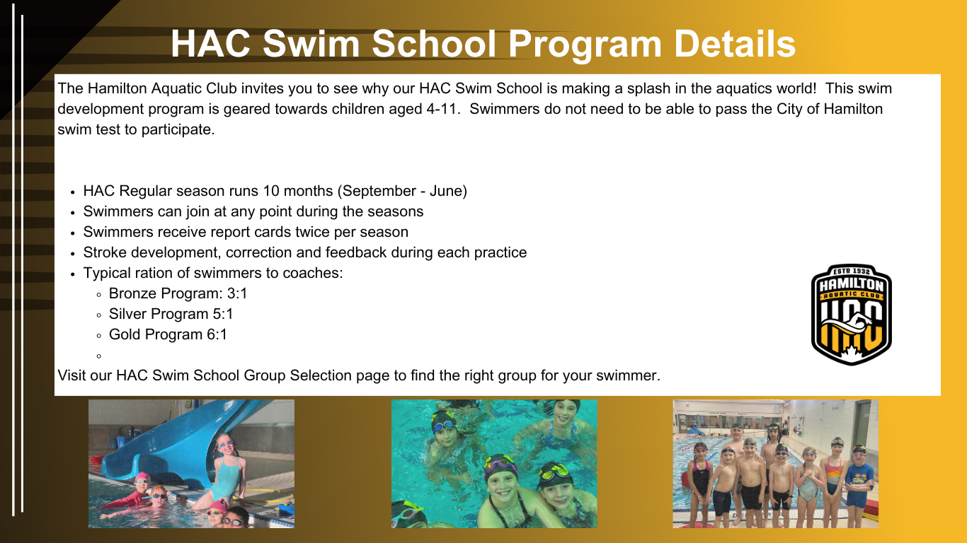 Hamilton Aquatic Club - Program Details